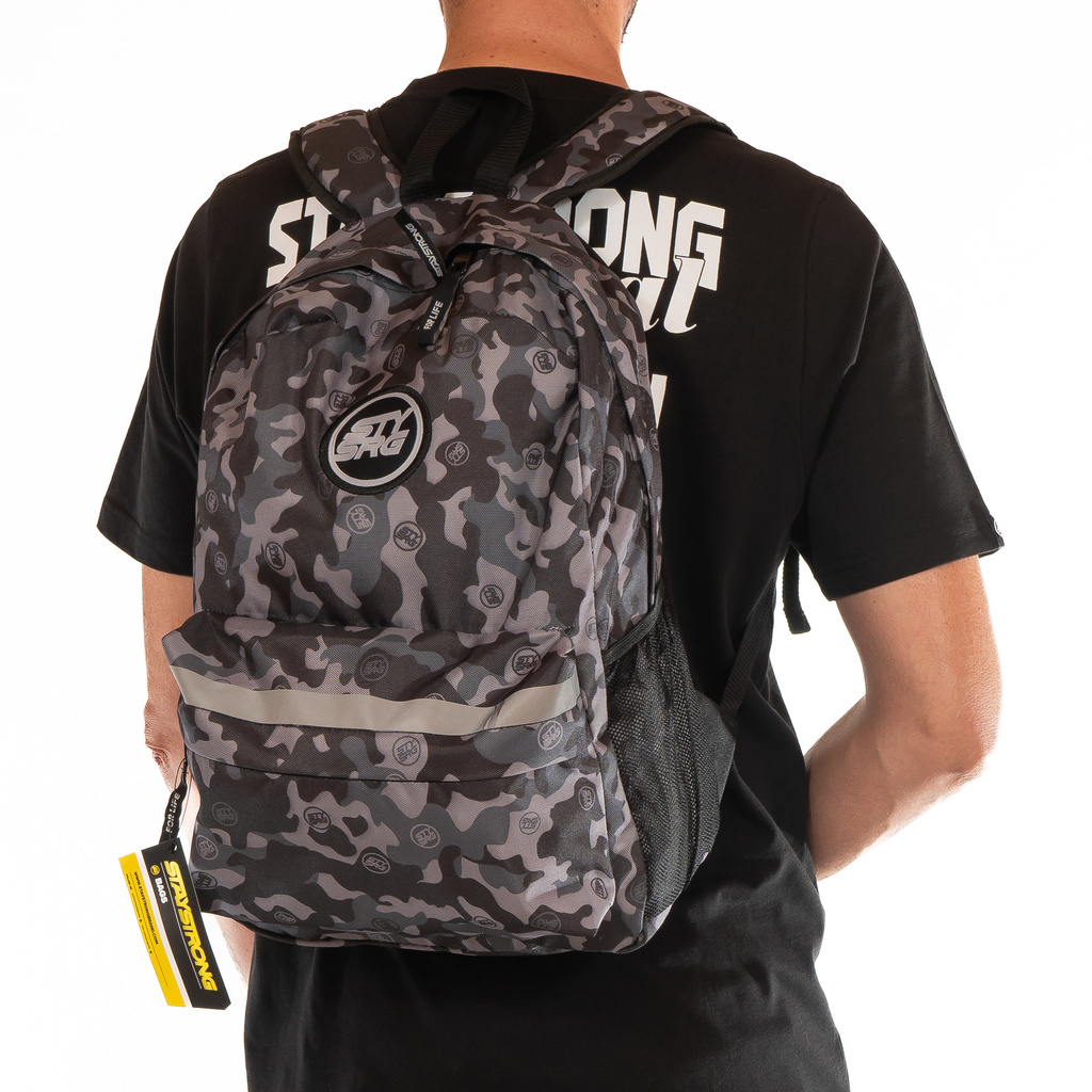 Stay Strong V3 ICON Backpack black grey camo bmx hátizsák – Harlee-Shop